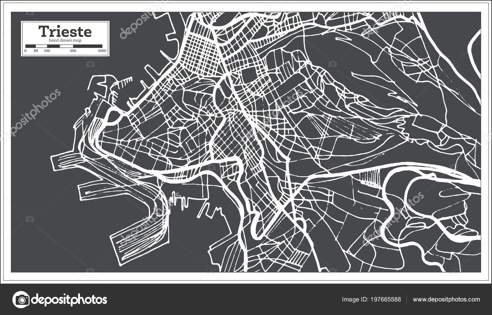 Zazzeroni Trieste Italy Map
