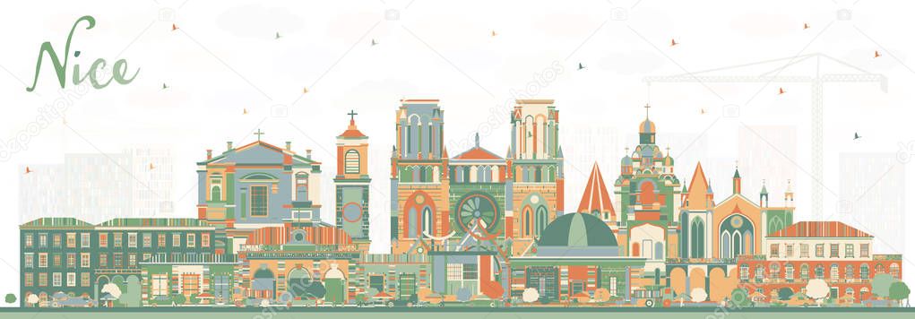 Nice france skyline Vector Art Stock Images | Depositphotos