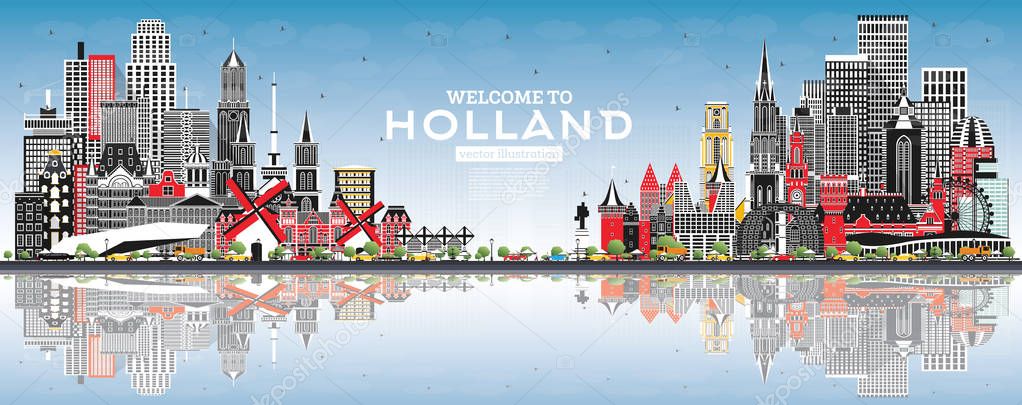 ᐈ Rotterdam skyline tekening stock vectors, Royalty Free rotterdam ...