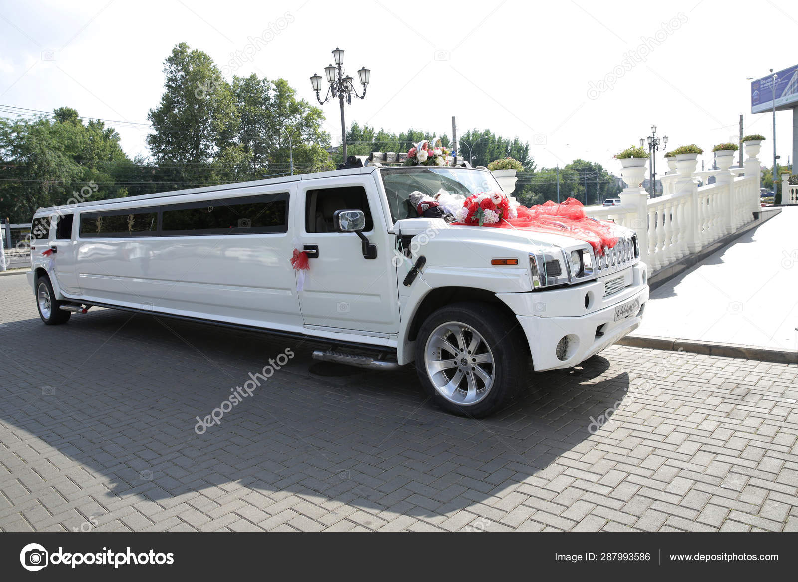 Red Hummer Limo