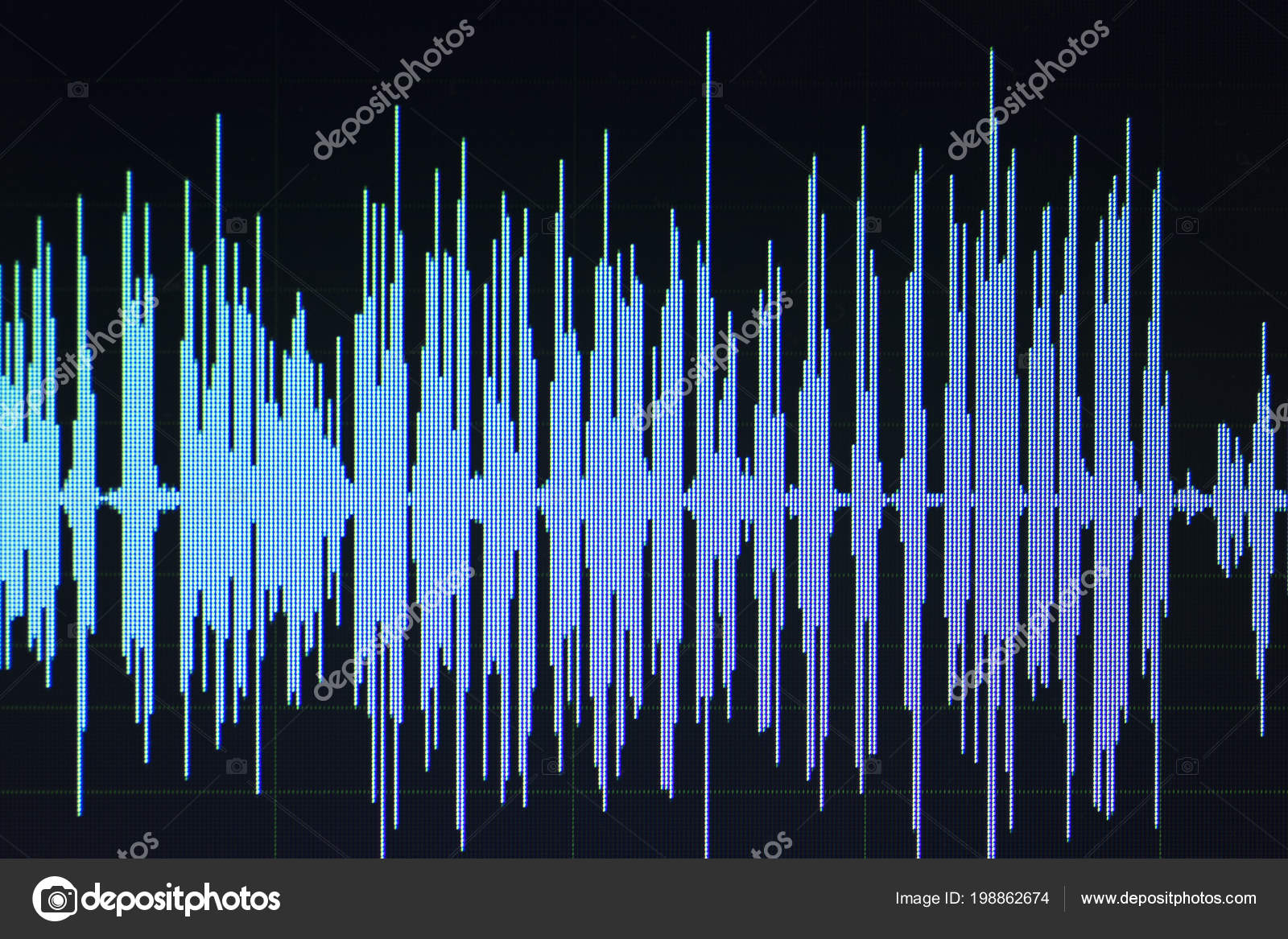 Audio Sound Wave Studio Editing Computer Program Screen Showings Sounds ...