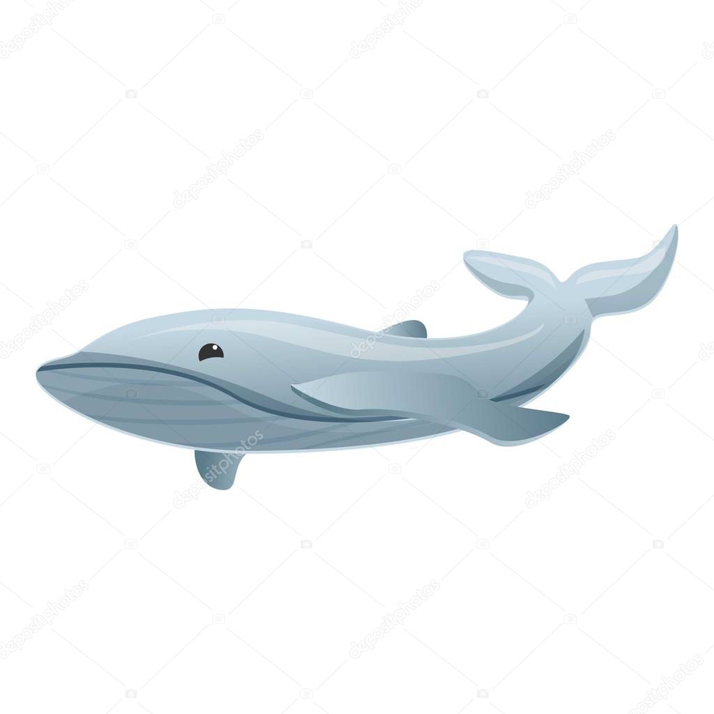 Icono de ballena gris. Dibujos animados del icono del vector de ballena ...