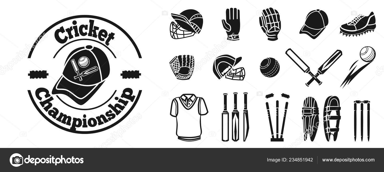 Cricket icon set, simple style Stock Vector Image by ©Nsit0108 #234851942