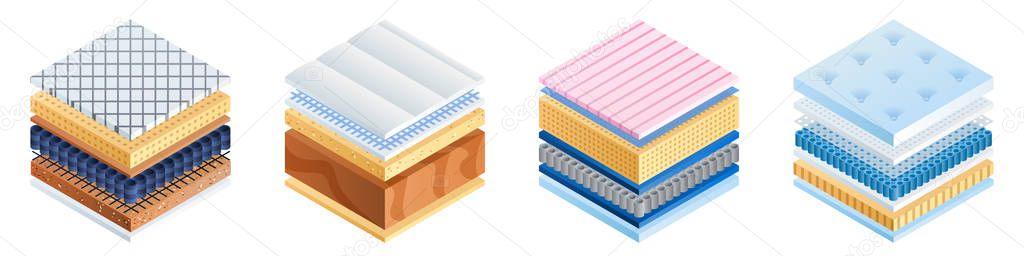 Orthopedic mattress icons Vector Art Stock Images | Depositphotos