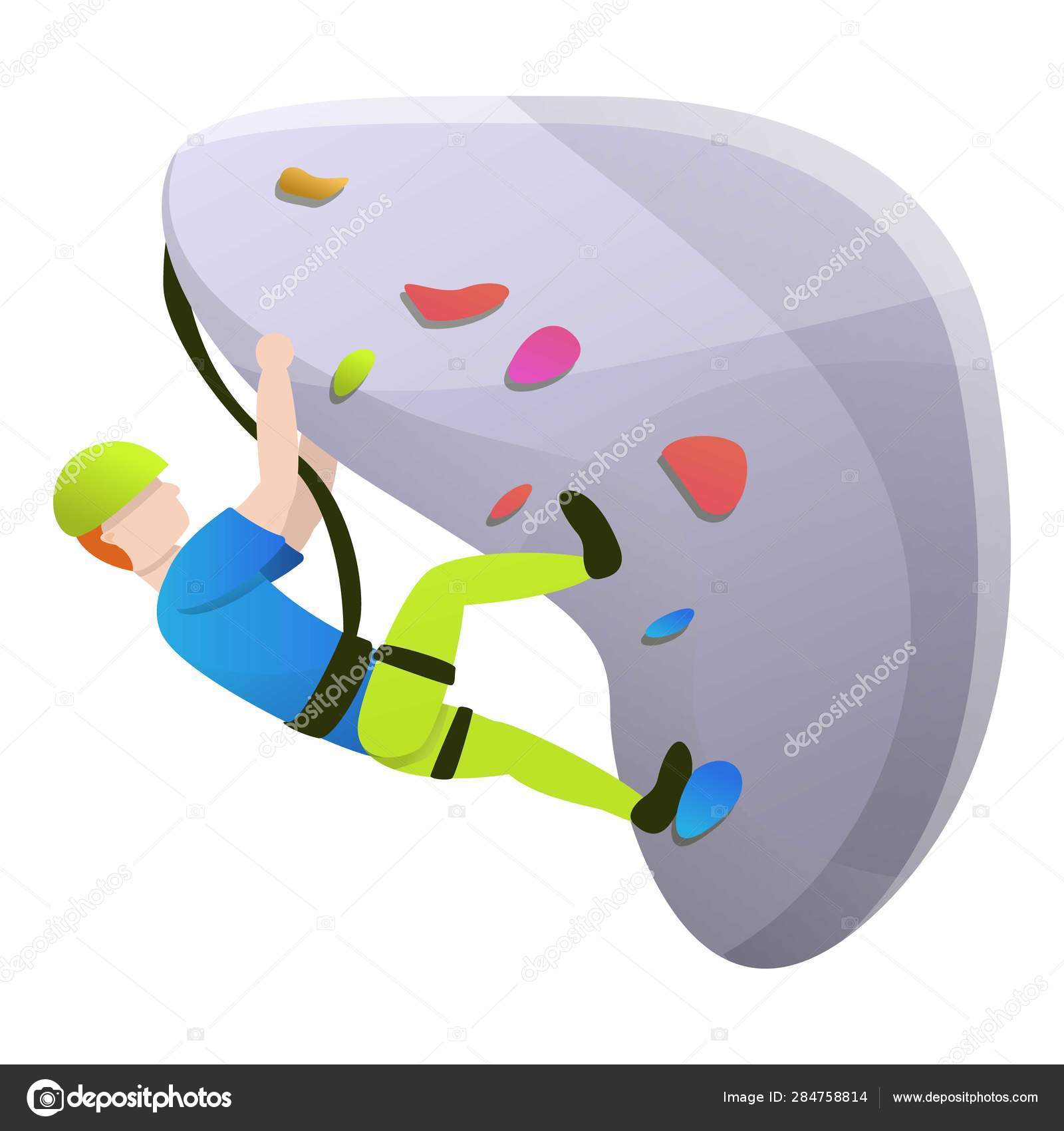 Kid wall climbing icon, cartoon style Stock Vector by ©Nsit0108 284758814