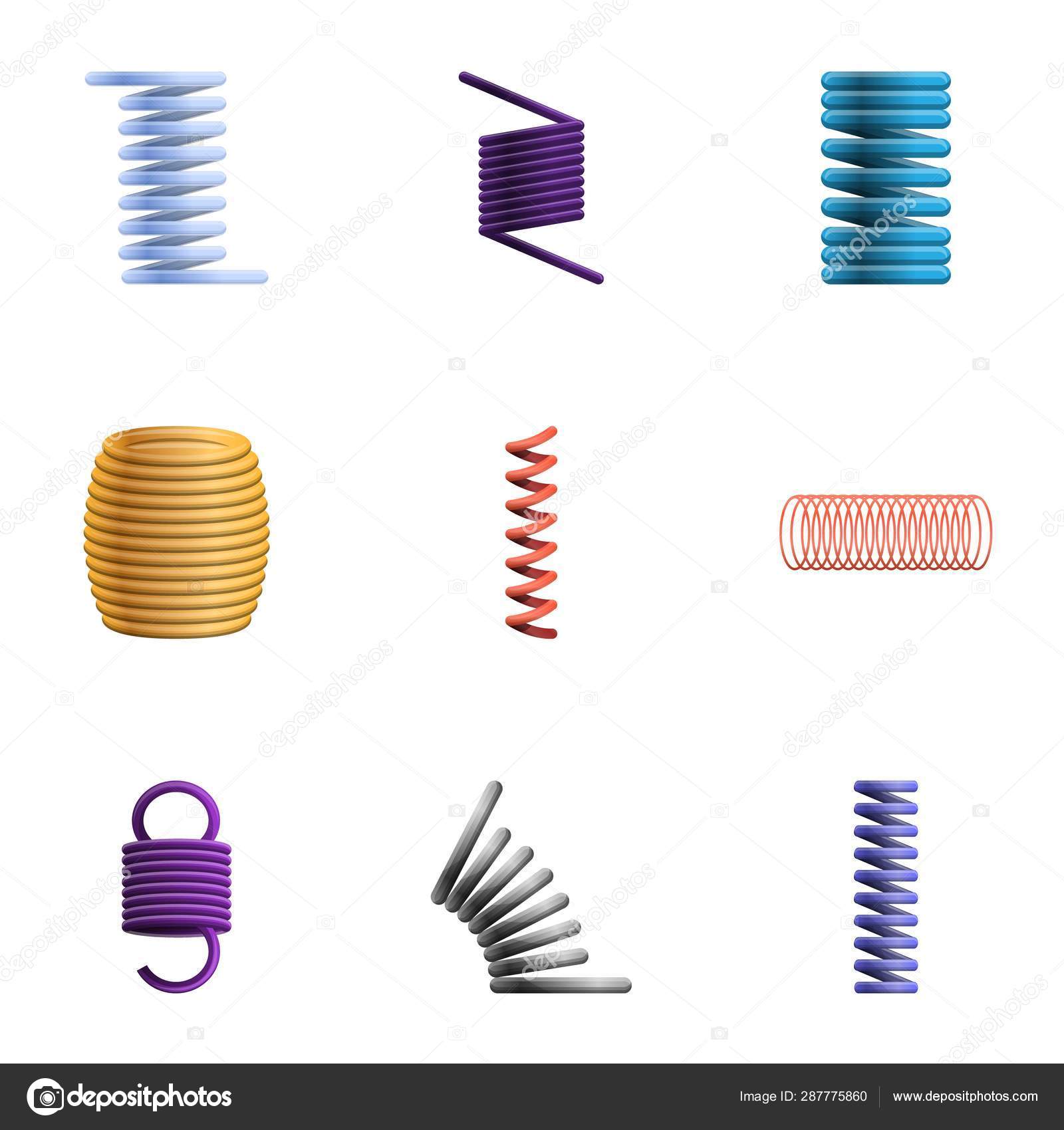 Coil icon set, cartoon style Stock Vector by ©Nsit0108 287775860