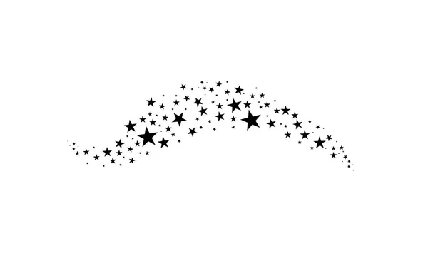 Falling star. Cloud of stars isolated on white background. Vector ...