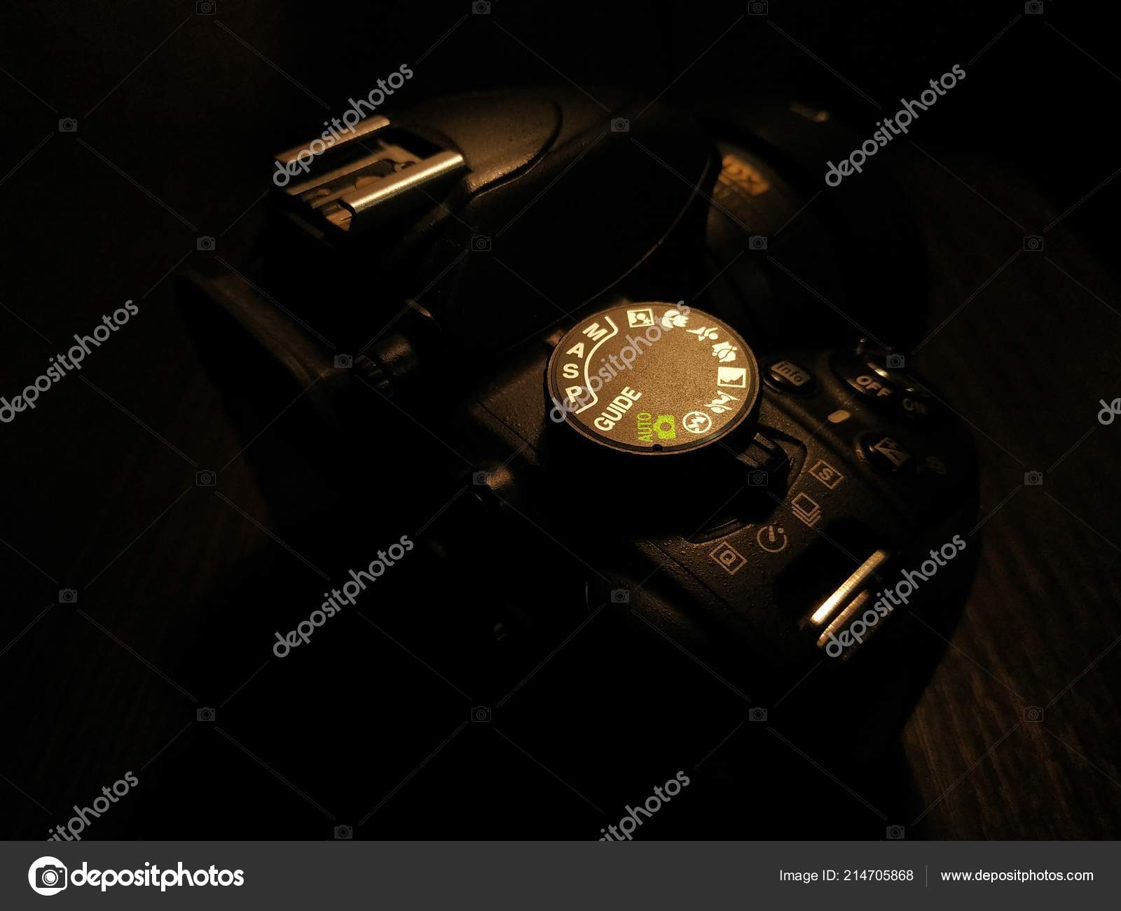 Wheel Selecting Shooting Modes Photo Slr Camera — Stock Photo ...