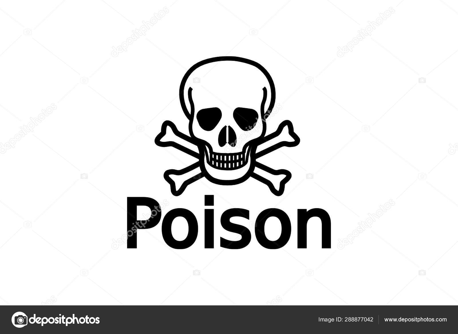 Skull with bones, symbol of toxicity and poison. Poison — Stock Photo ...