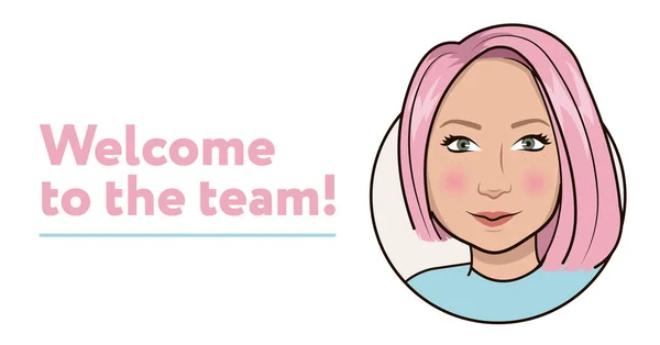 Welcome To The Team Sign Pink