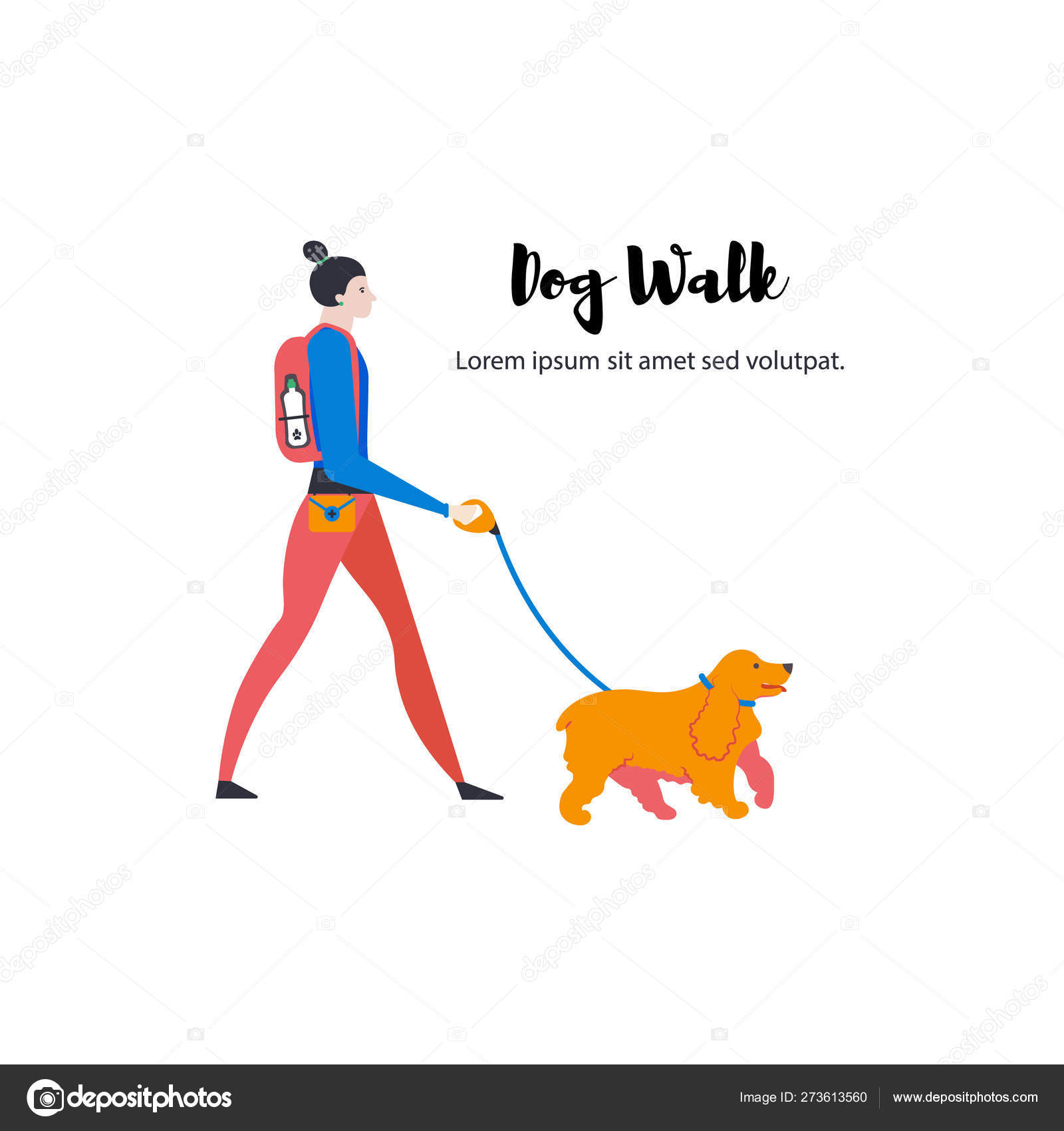 Walker Dog Isolated White Background Stock Vector Image by ©Kantri ...