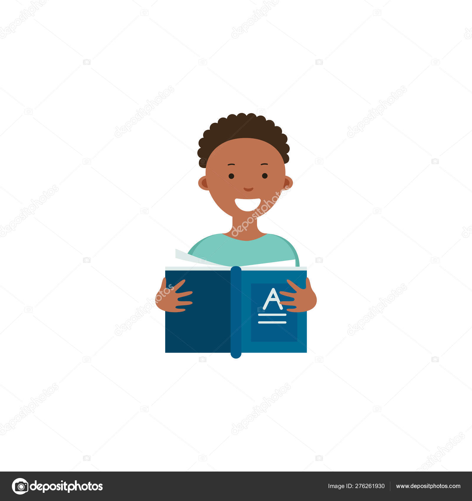 Child Learning Isolated White Background Stock Vector Image by ©Kantri ...