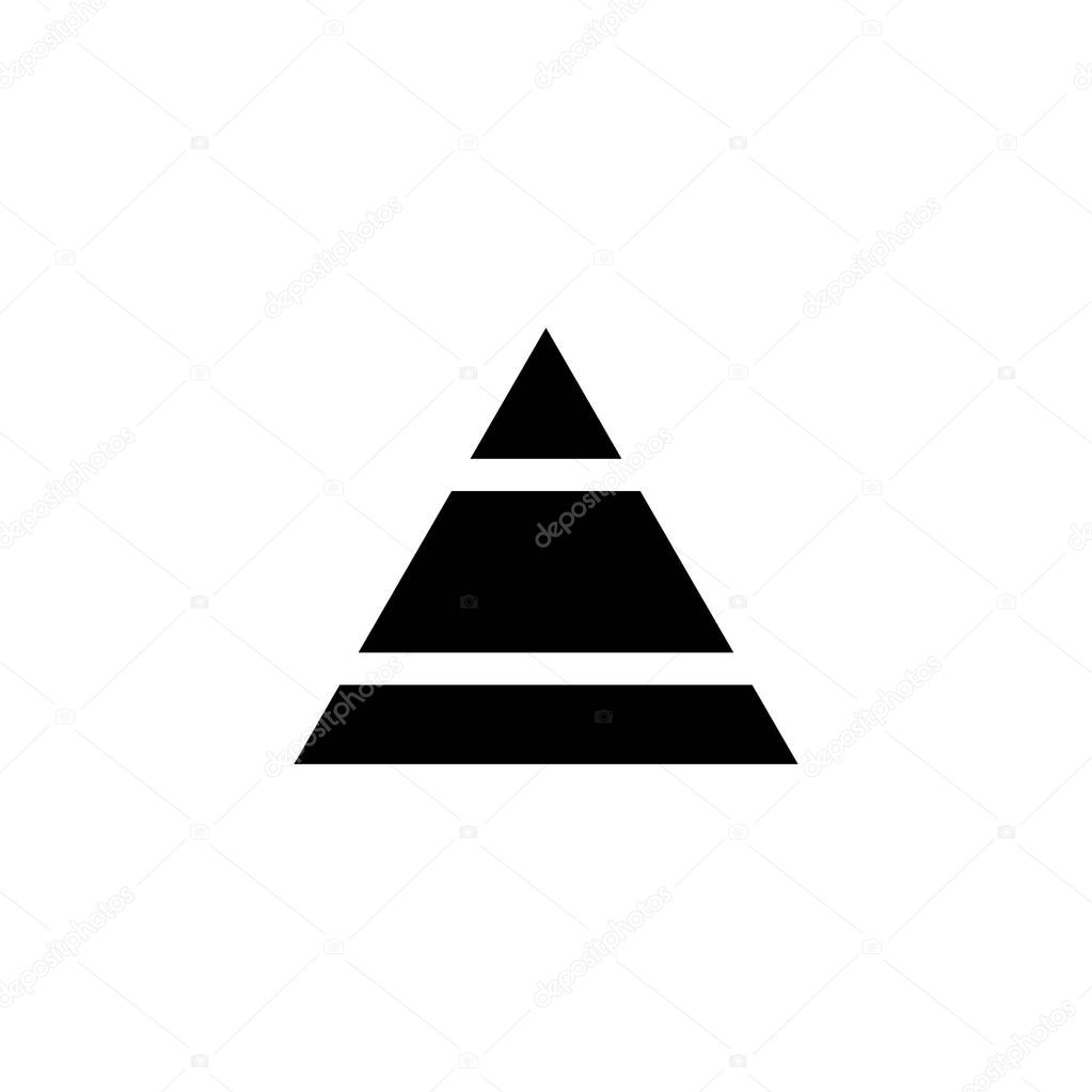 Icono de pirámide en vectores de estilo plano para aplicaciones ...