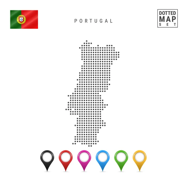 Portugal pixel map Vector Art Stock Images | Depositphotos