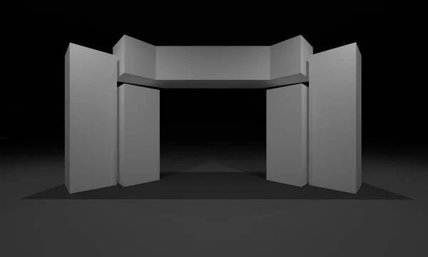 3D Rendering of Gate Entrance Booth Exhibition Design Concept interior ...