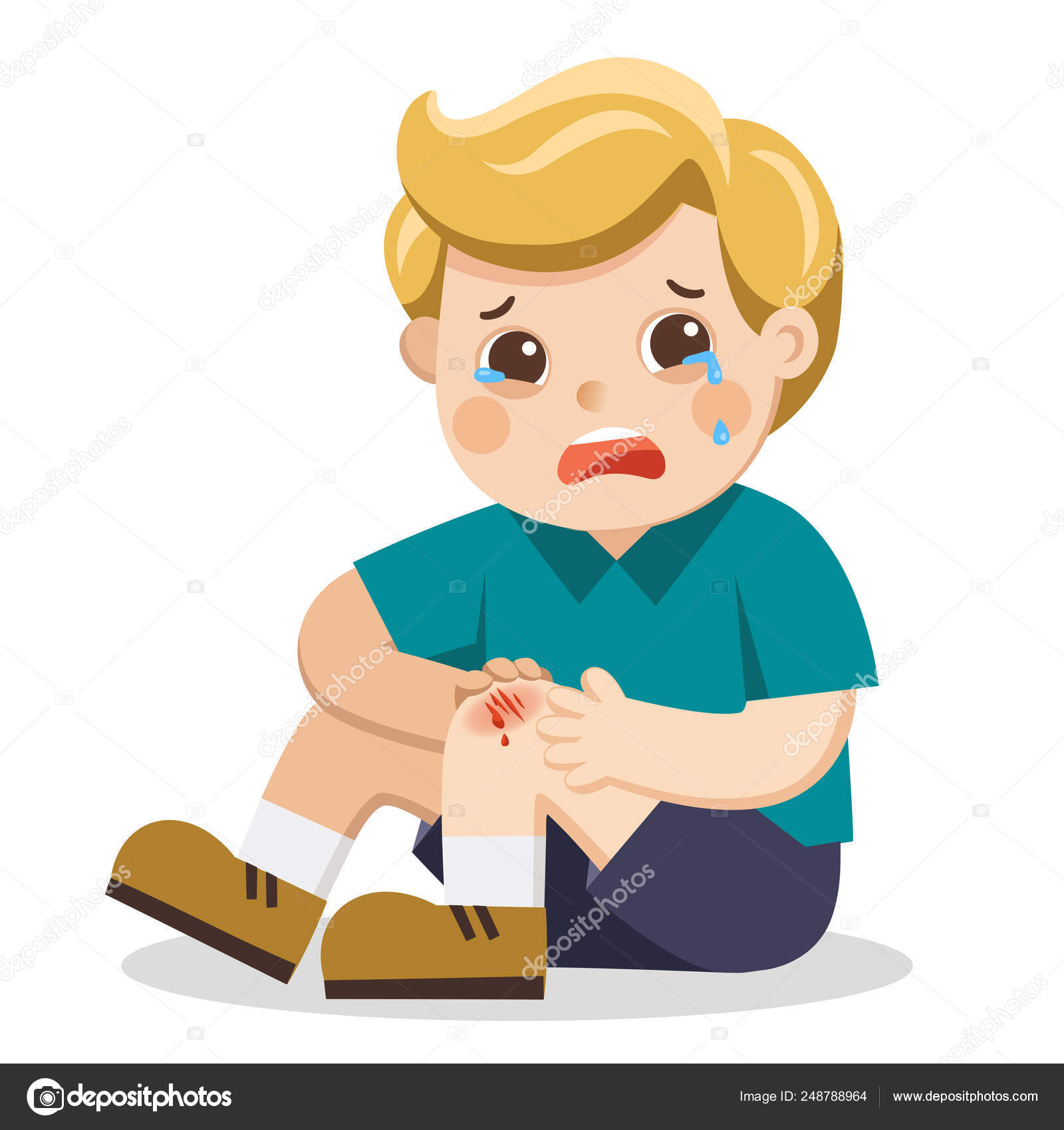 Scraped Knee Cartoon