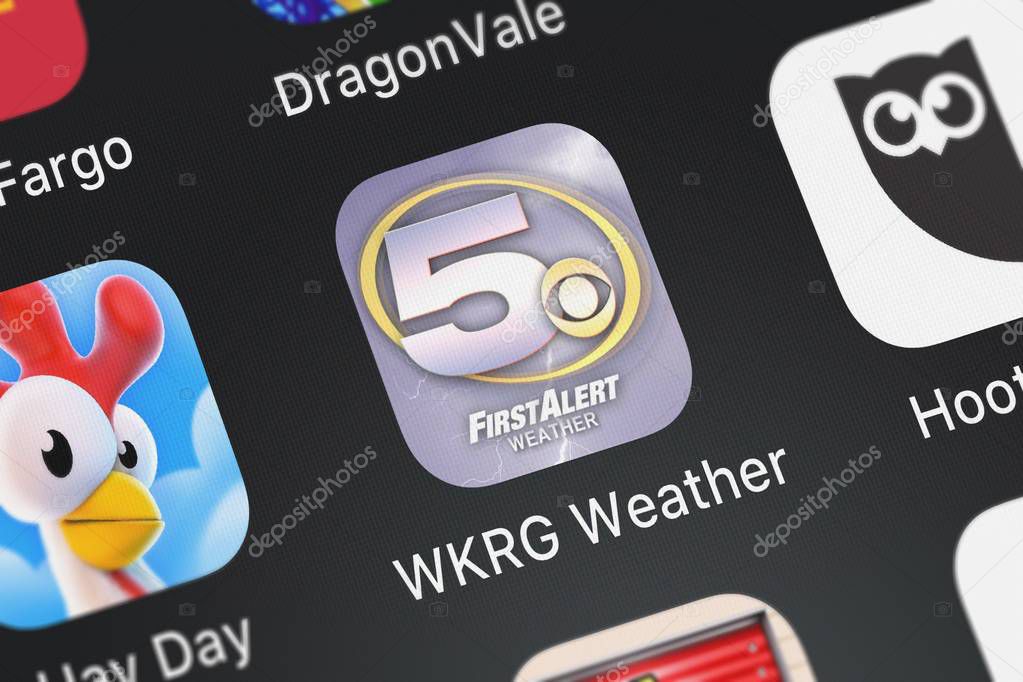 London, United Kingdom - : Close-up shot of LIN Television Corporation ...