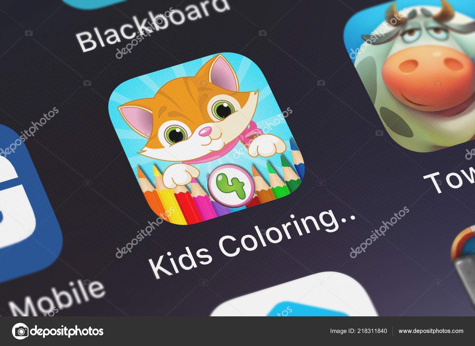 London United Kingdom October 2018 Icon Mobile App Kids Coloring Stock ...