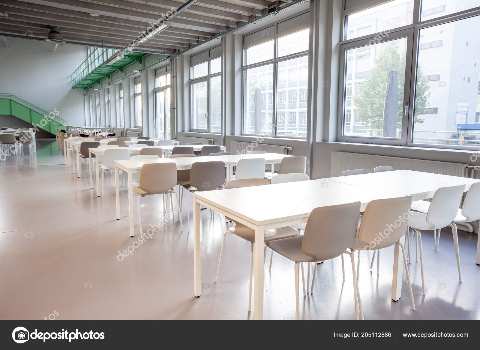 Restaurant Has Open Space Use Your Dishes Table Chairs — Stock Photo ...