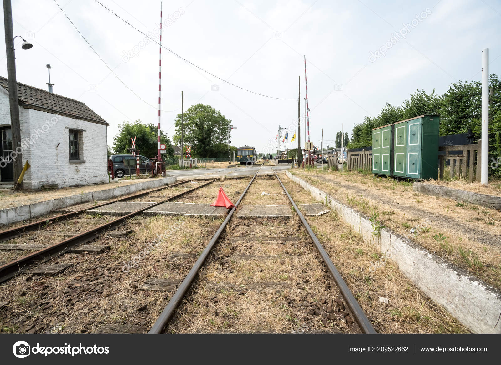 Railway Red Flag — Stock Photo © DenBoma #209522662