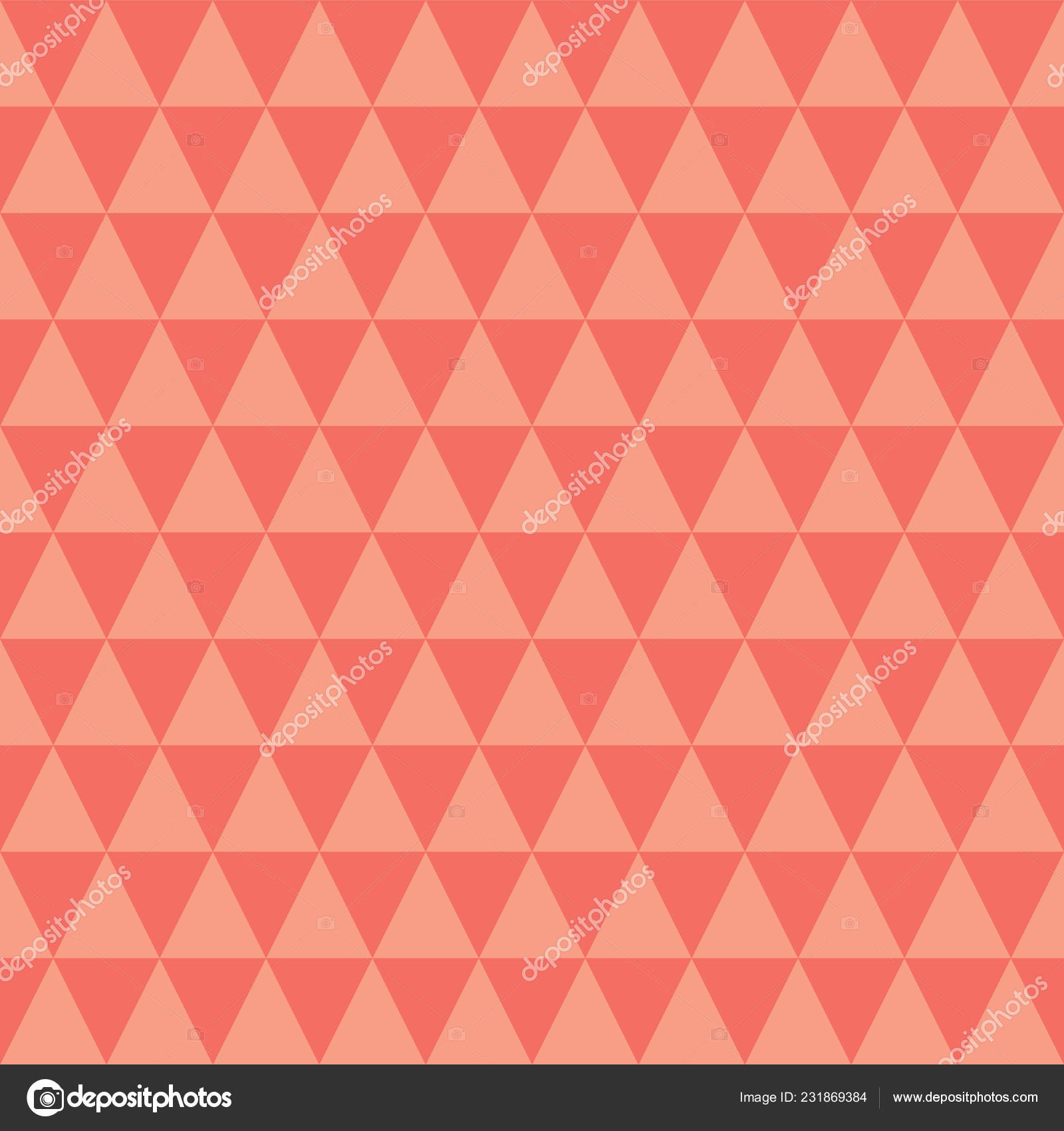 Coral and peach triangles seamless vector pattern. Stock Vector Image ...