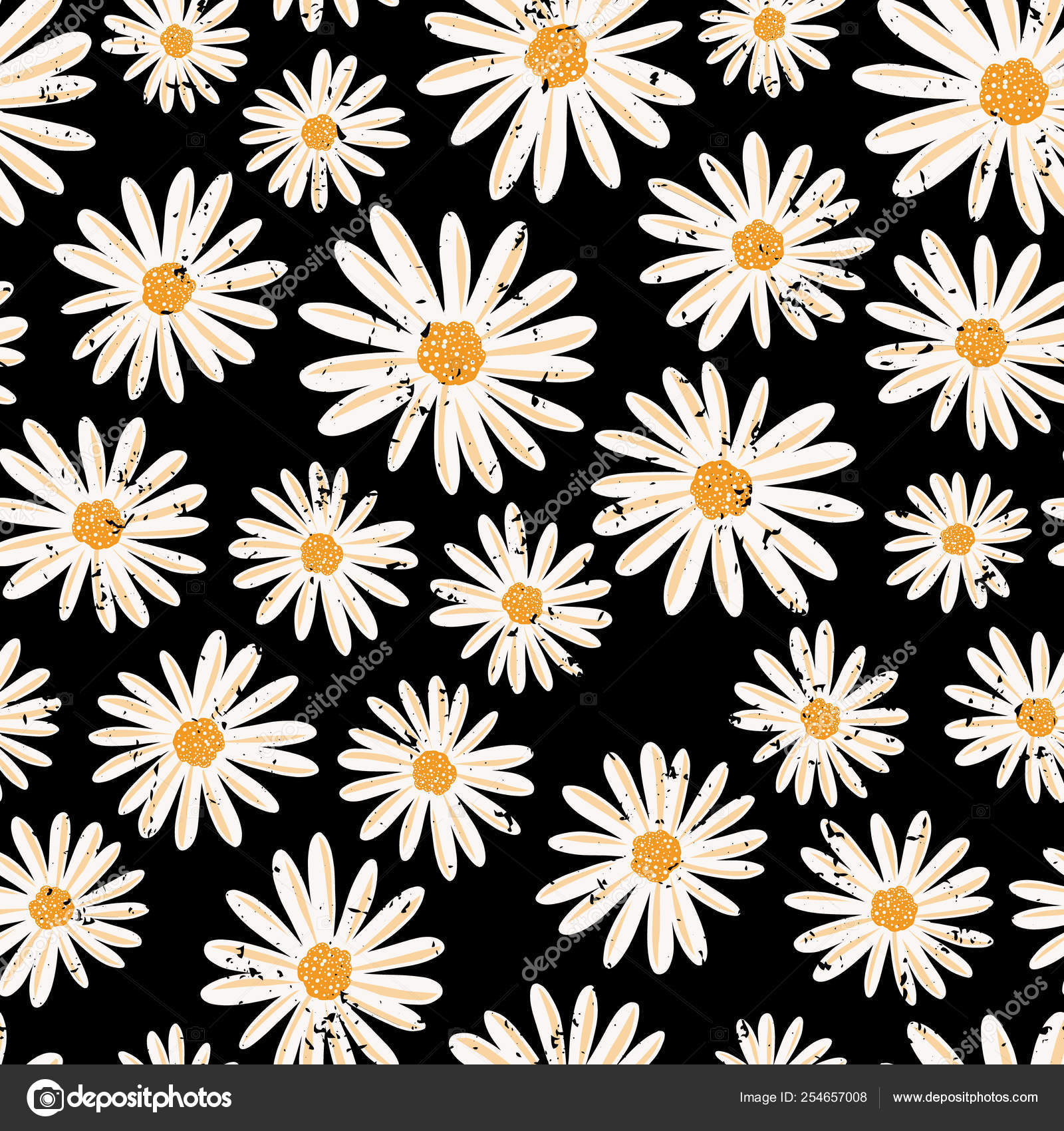 Vintage Daisies Wallpaper