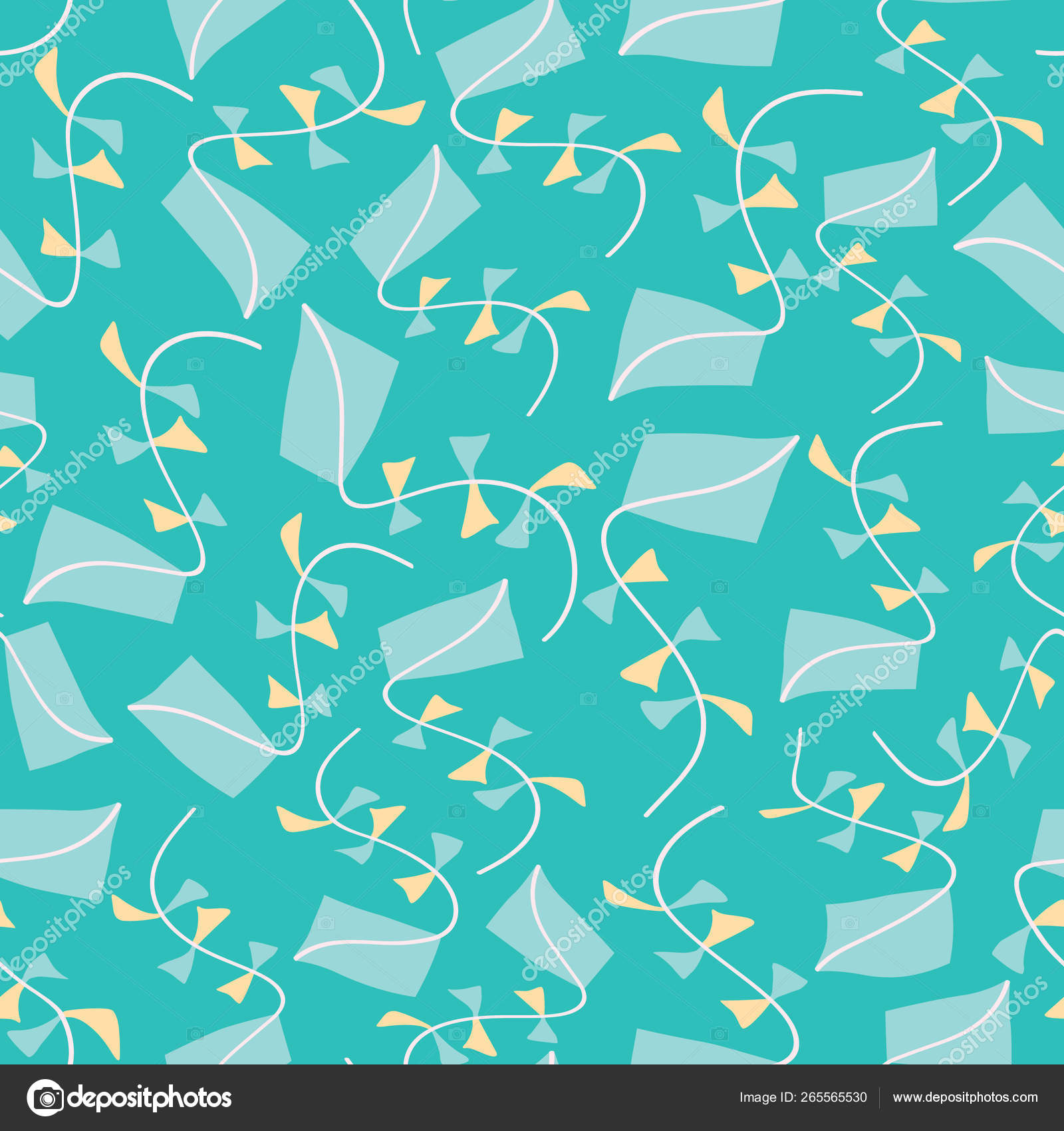 Kites seamless texture pattern background. Flying kites vector ...