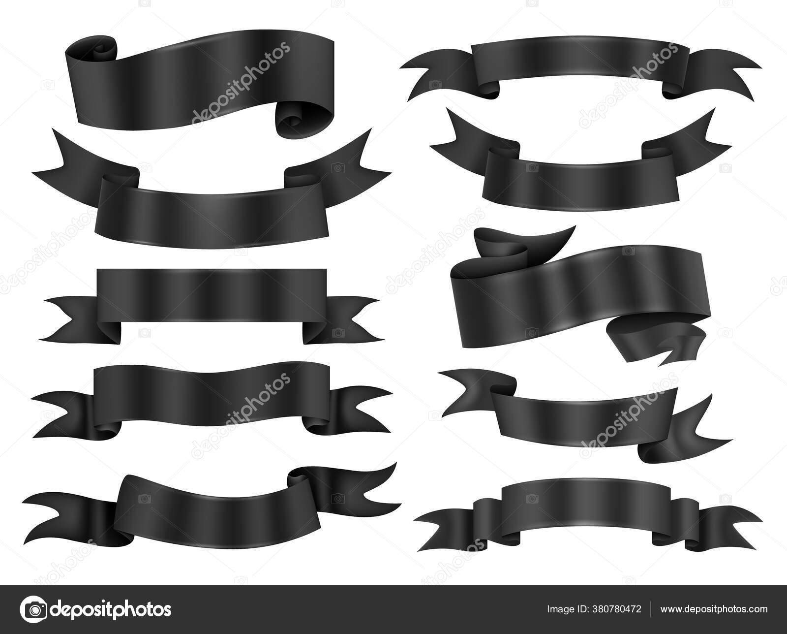 Black Ribbon Banner Clip Art