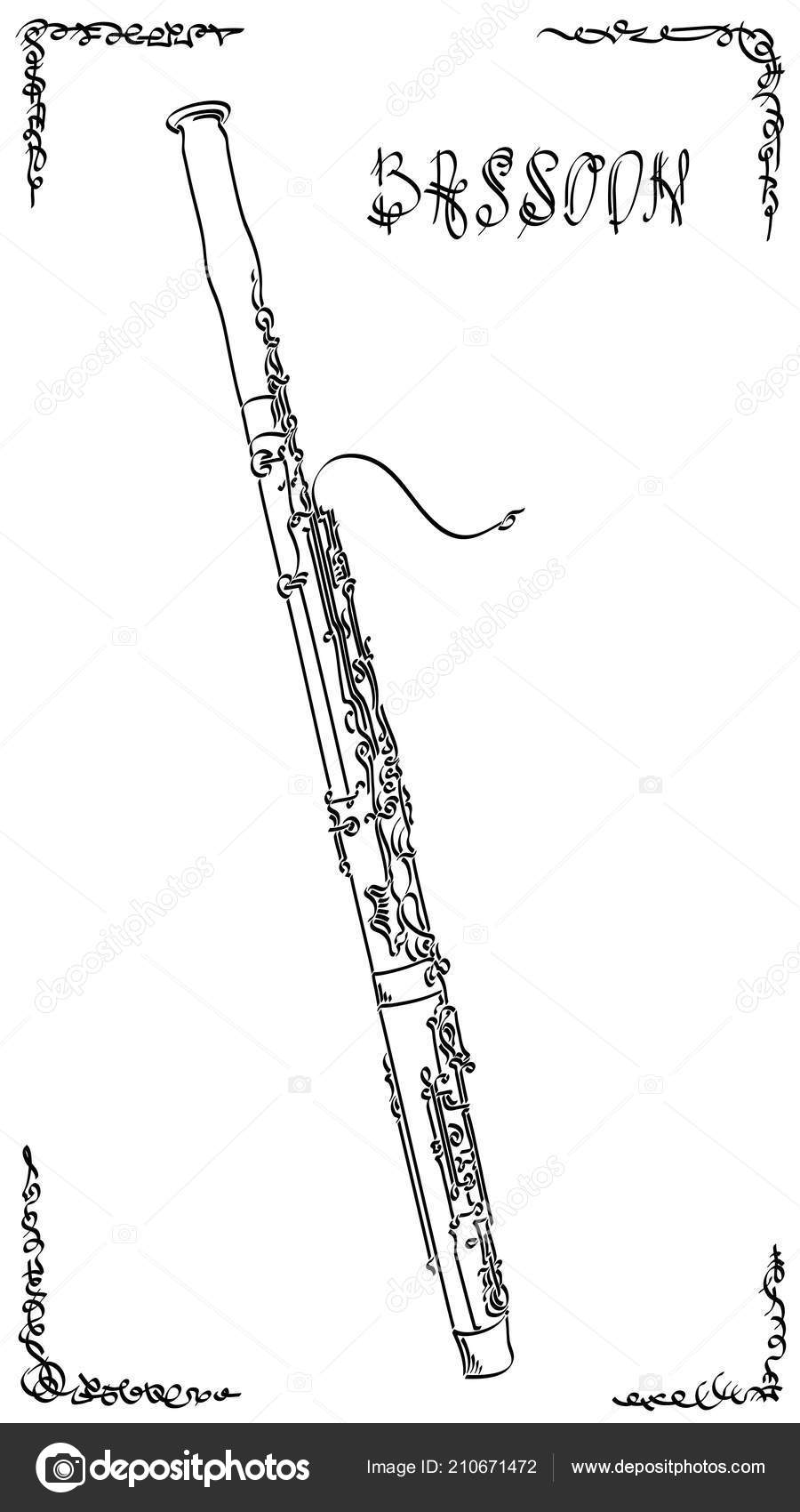 Black Bassoon Instrument