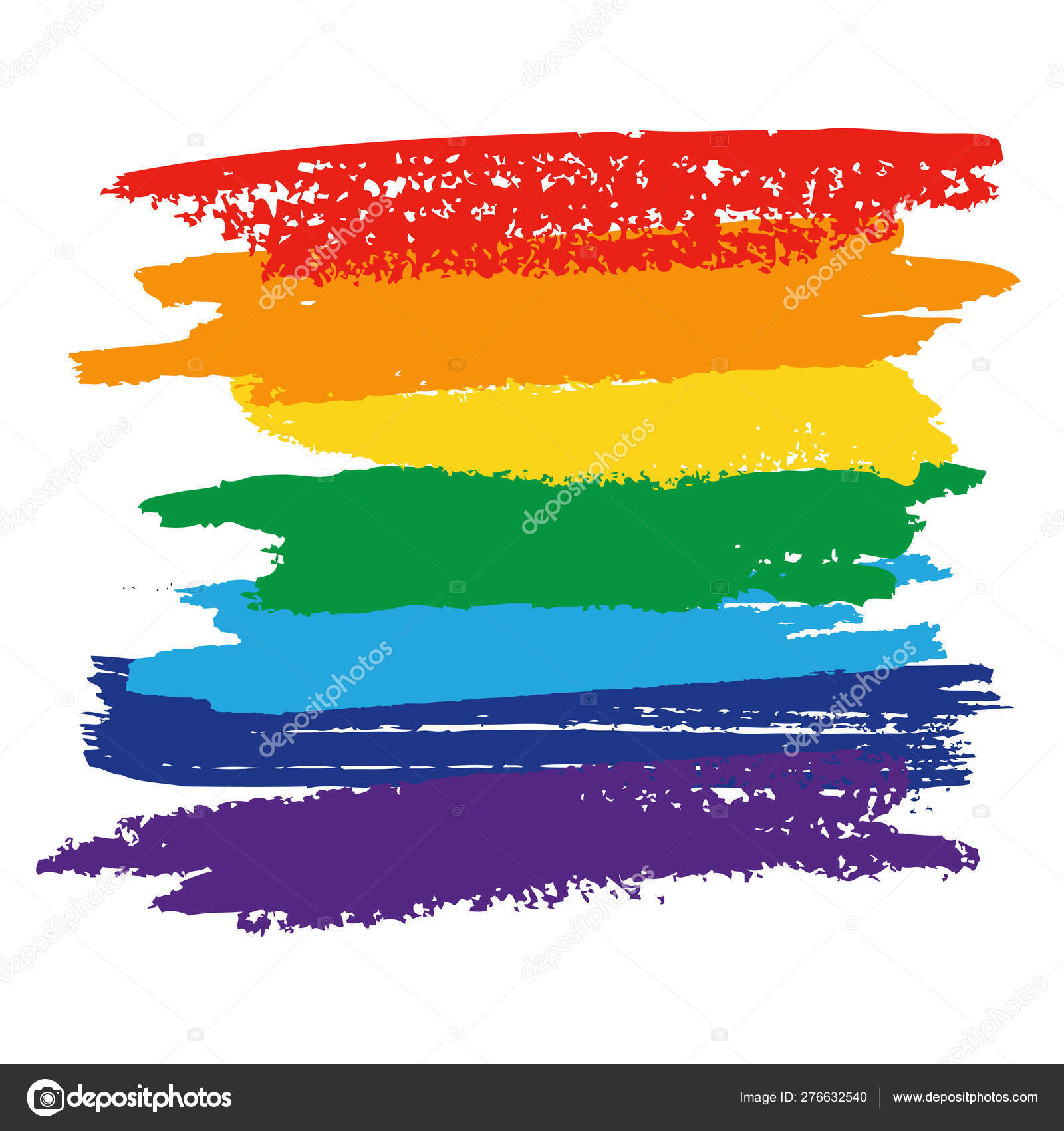 Vector Hand Drawn Lgbt Concept Flag Pride Rainbow Lgbt Lesbian Stock