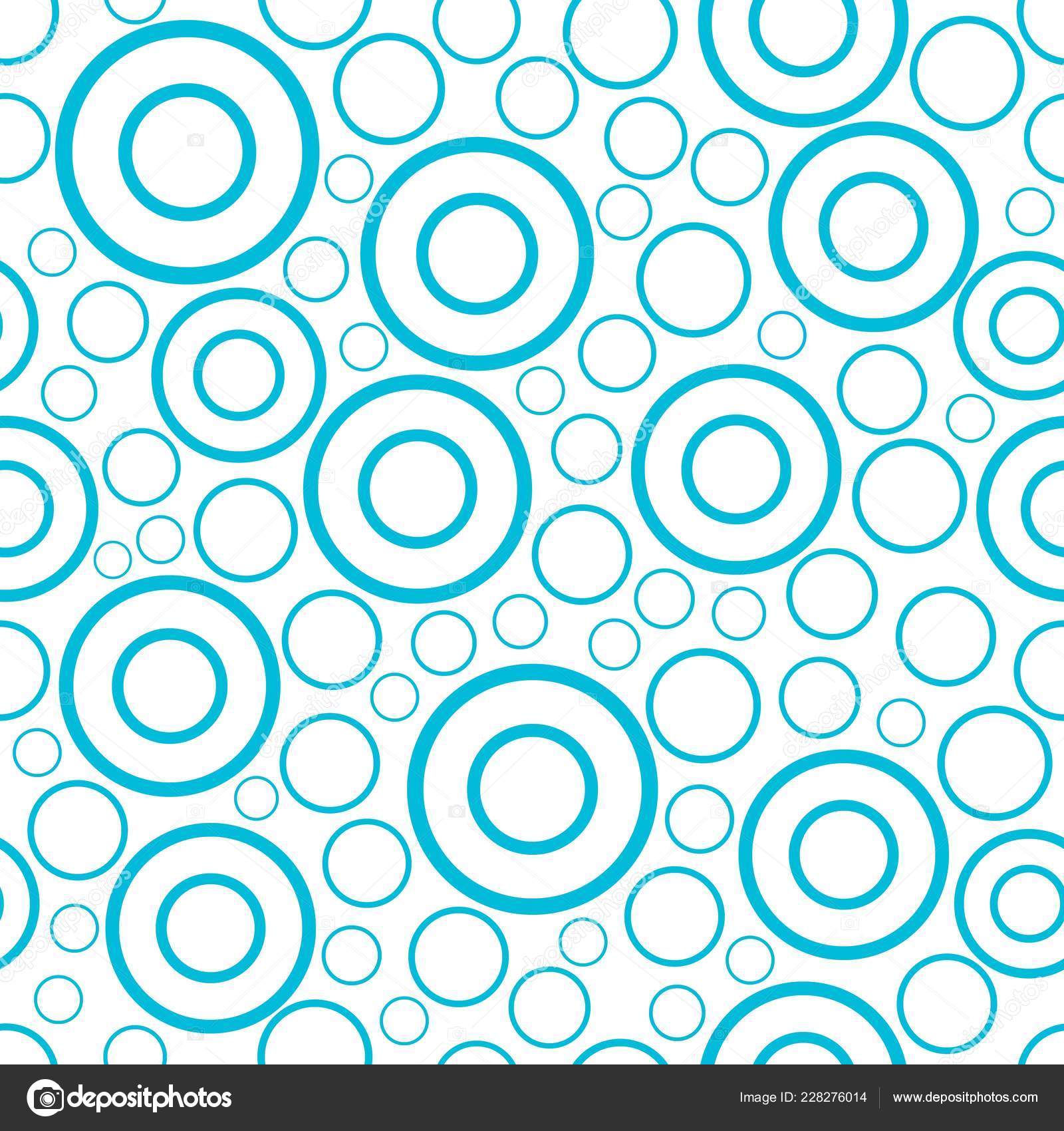 Round seamless pattern of random circles and rings ornament background ...