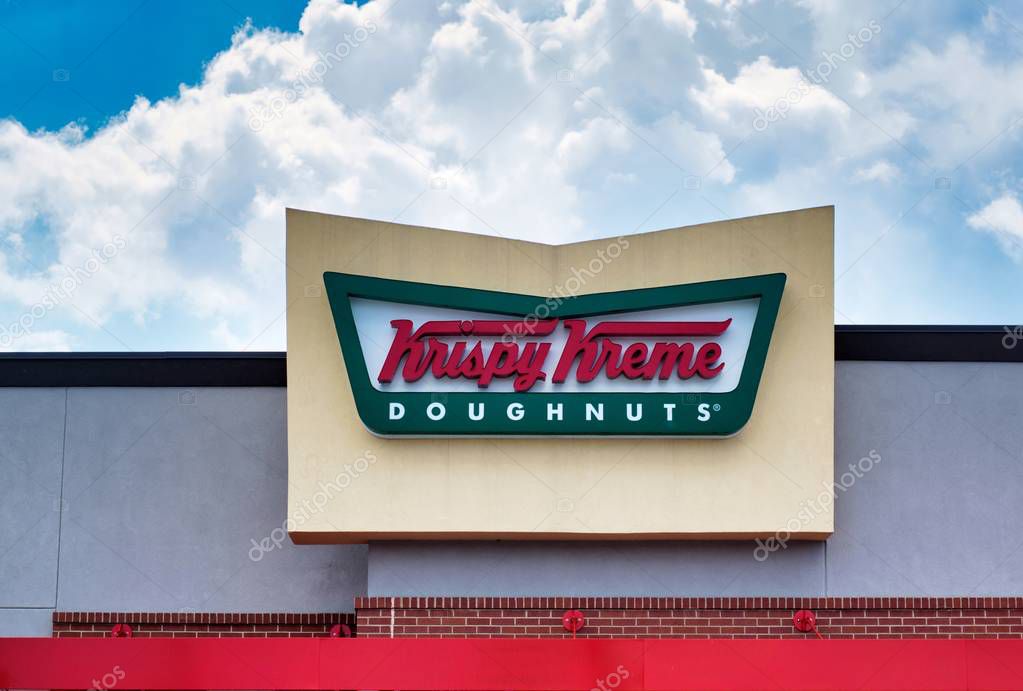 Humble, Texas / Estados Unidos 30 / 09 / 2019: Rooftop of Krispy Kreme ...