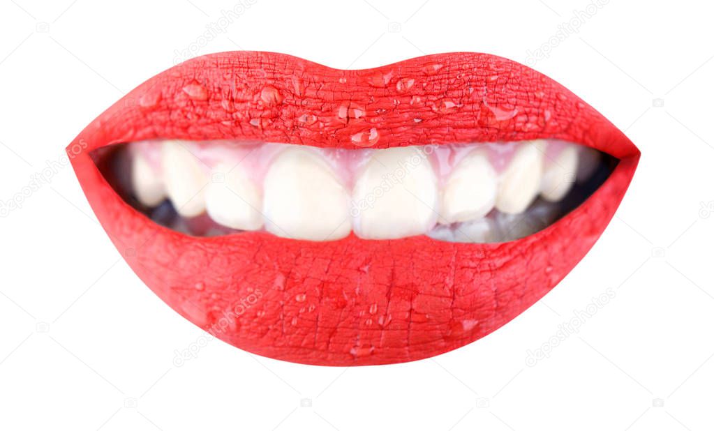 Labios rojos, hermoso maquillaje, boca sensual, labio sexy, sonrisa ...