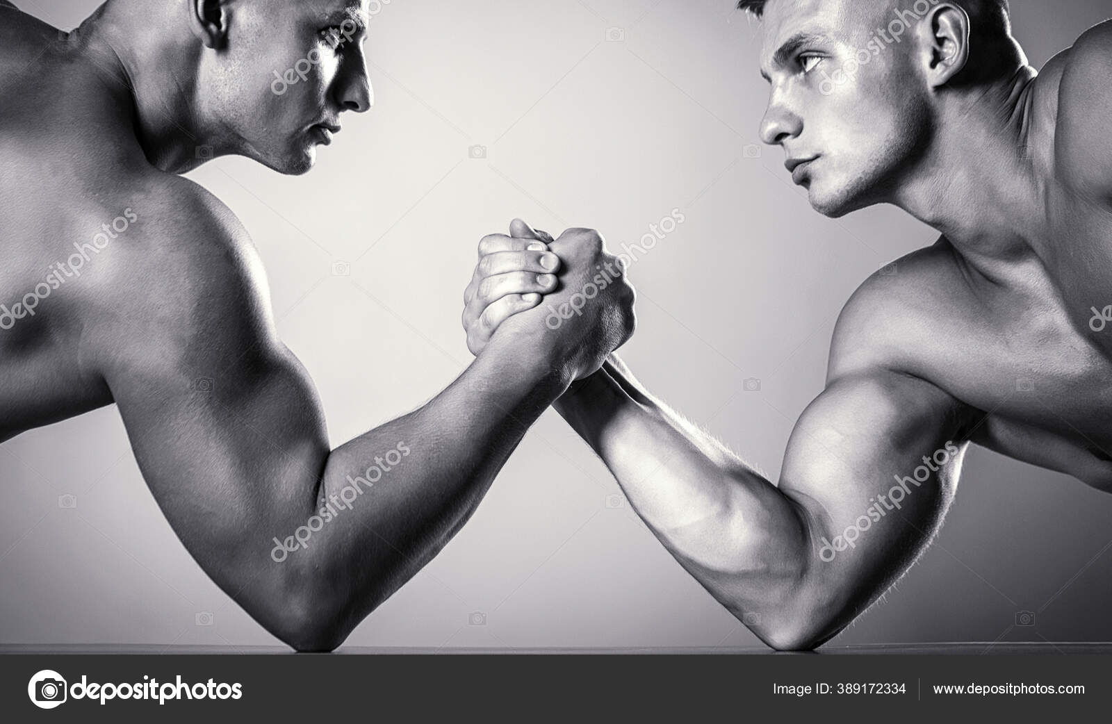 Hand wrestling, compete. Hands or arms of man. Muscular hand. Clasped ...