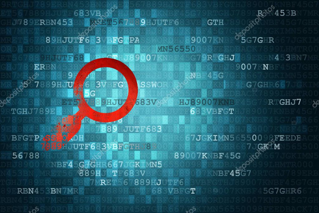 Concepto de b squeda de la informaci n en redes inform ticas. Ilustraci n del icono de lupa en ...