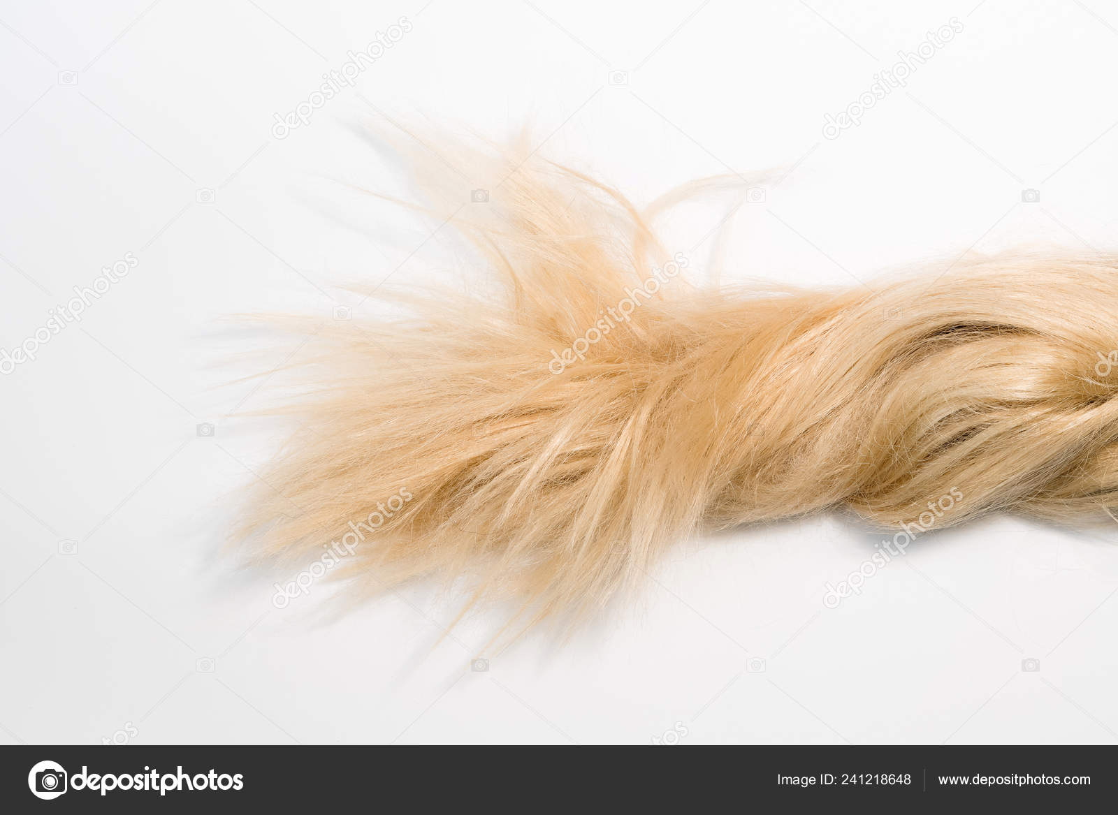 Blond Natural Hair Extensions Isolated White Background Clipping Patch ...