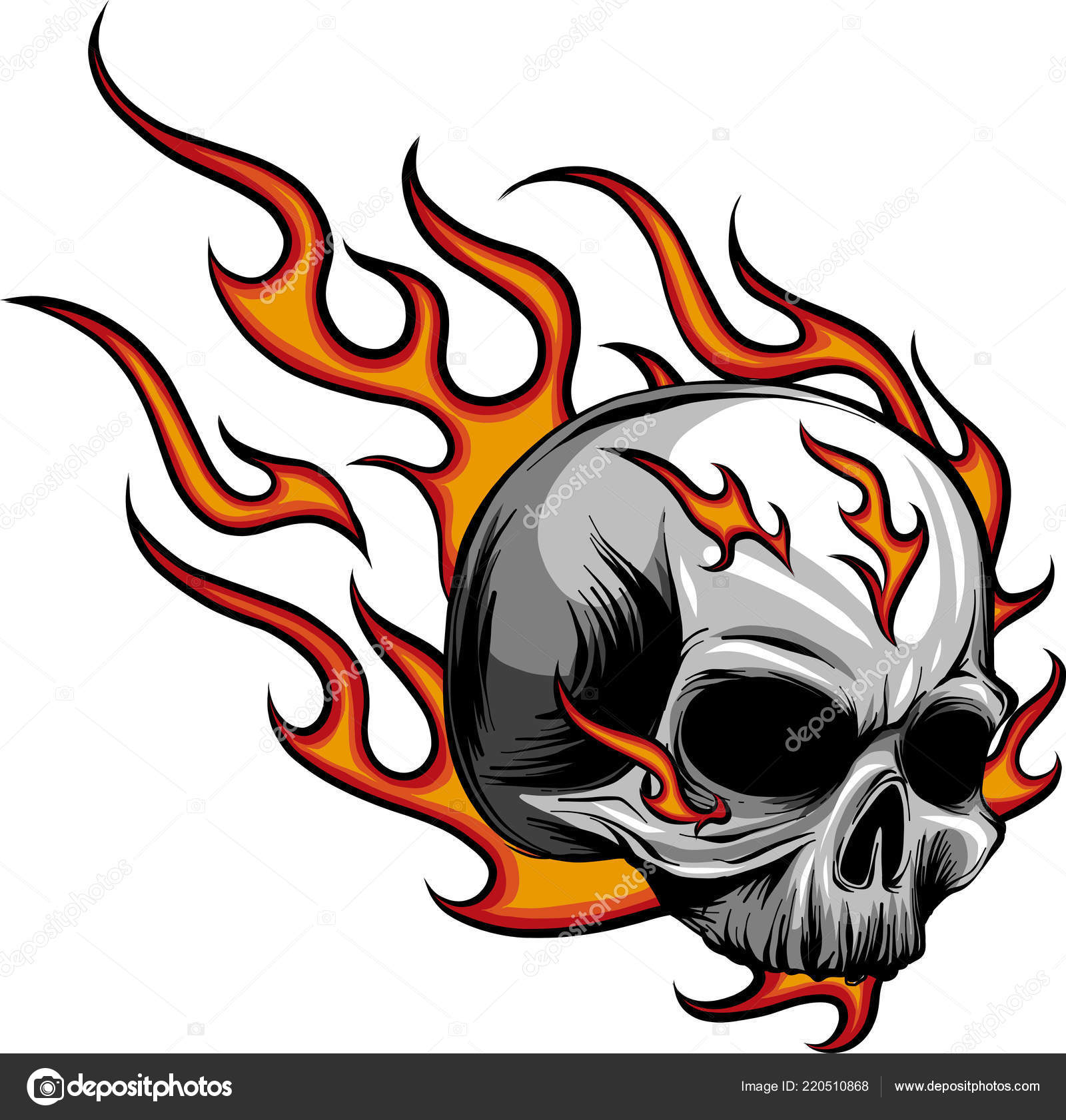 Fire Flames Skull