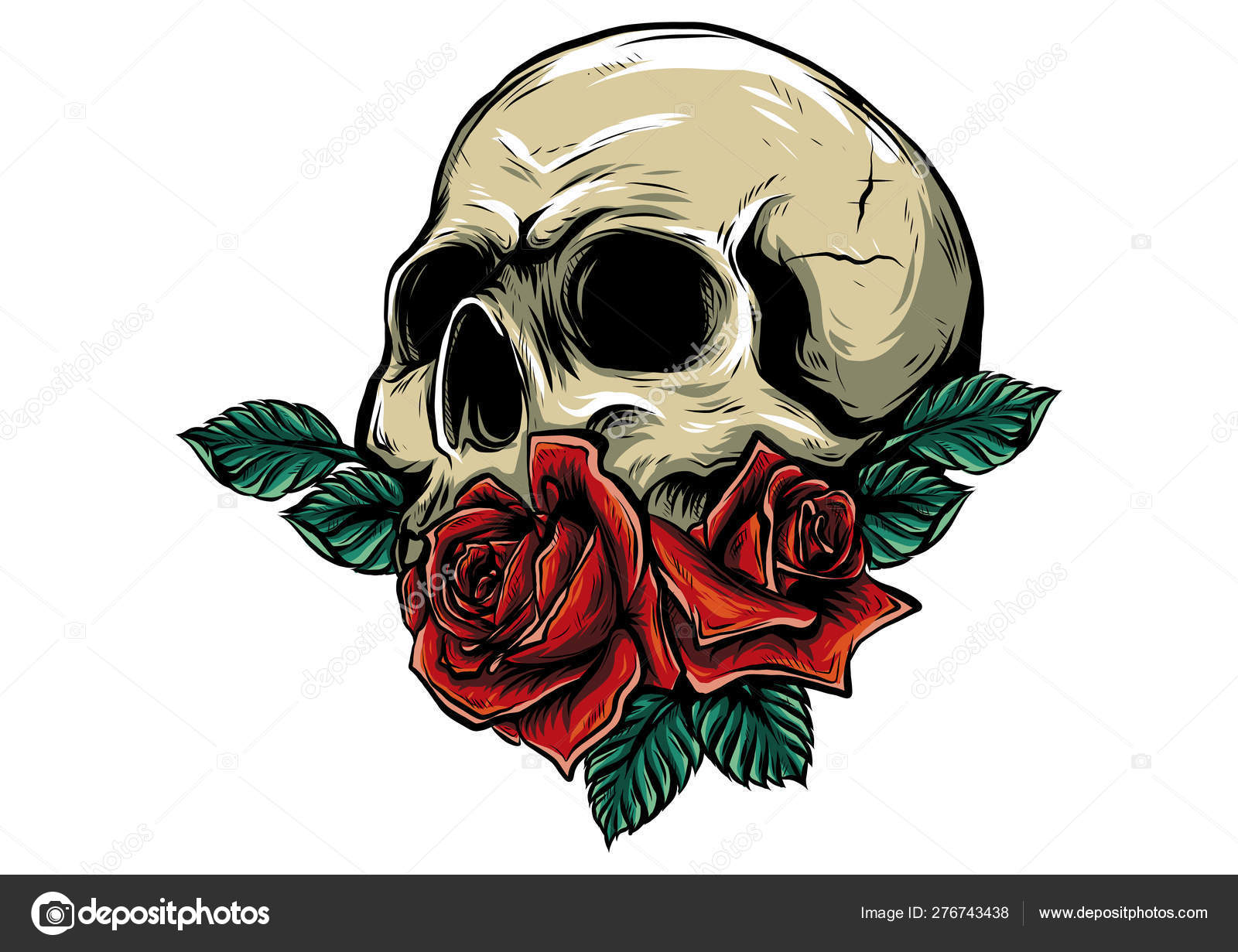 Hearts Skulls And Roses