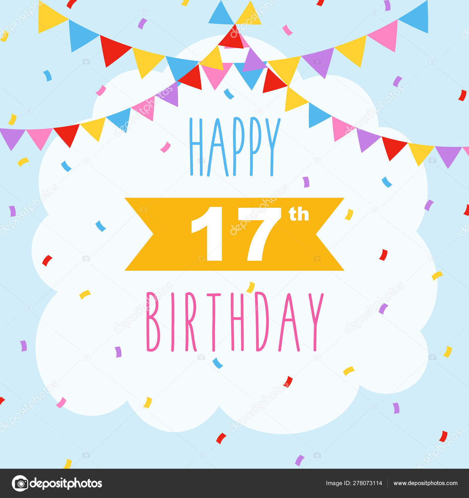 Happy 17 Birthday Card