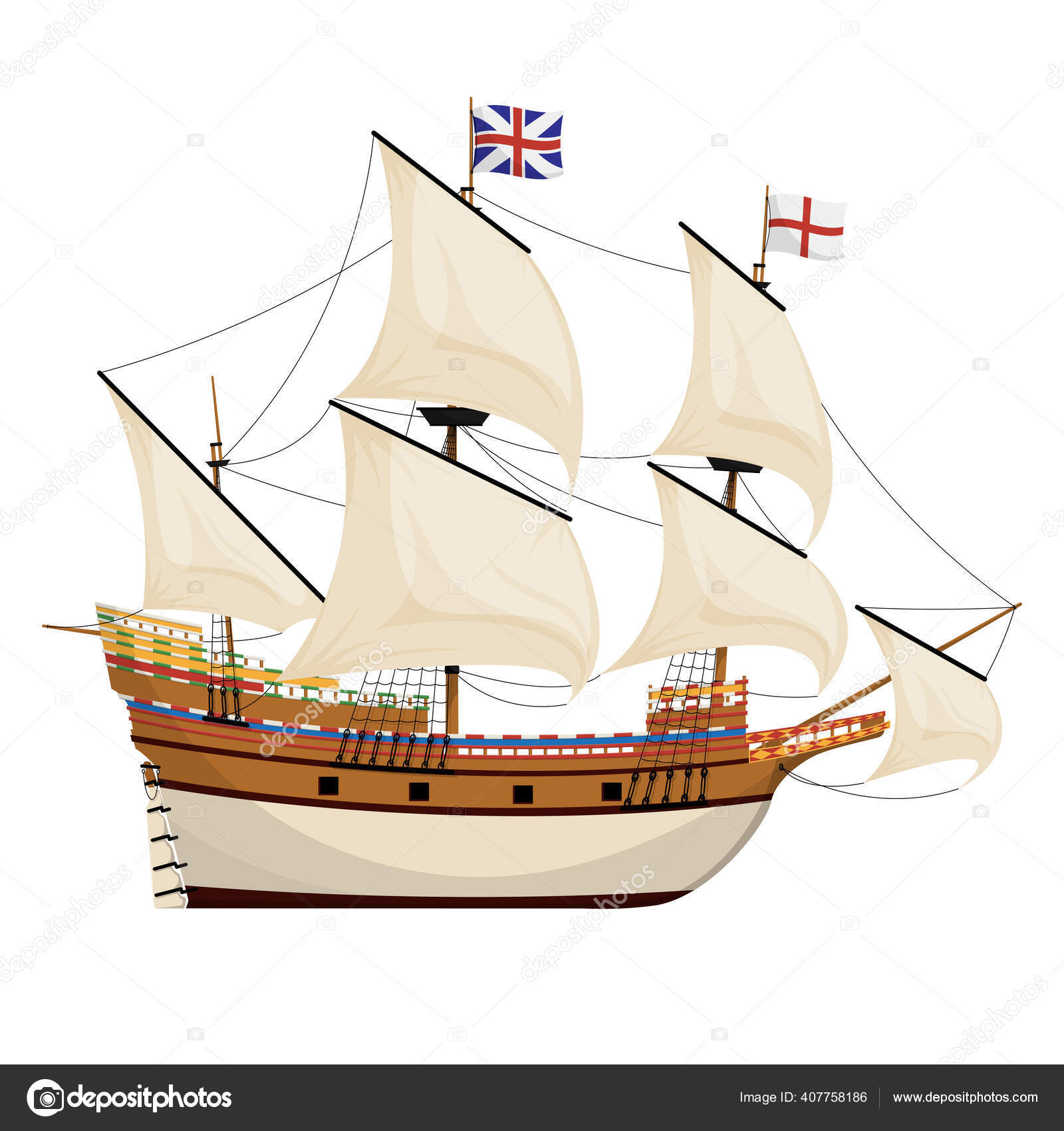 Pilgrims On The Mayflower Clipart