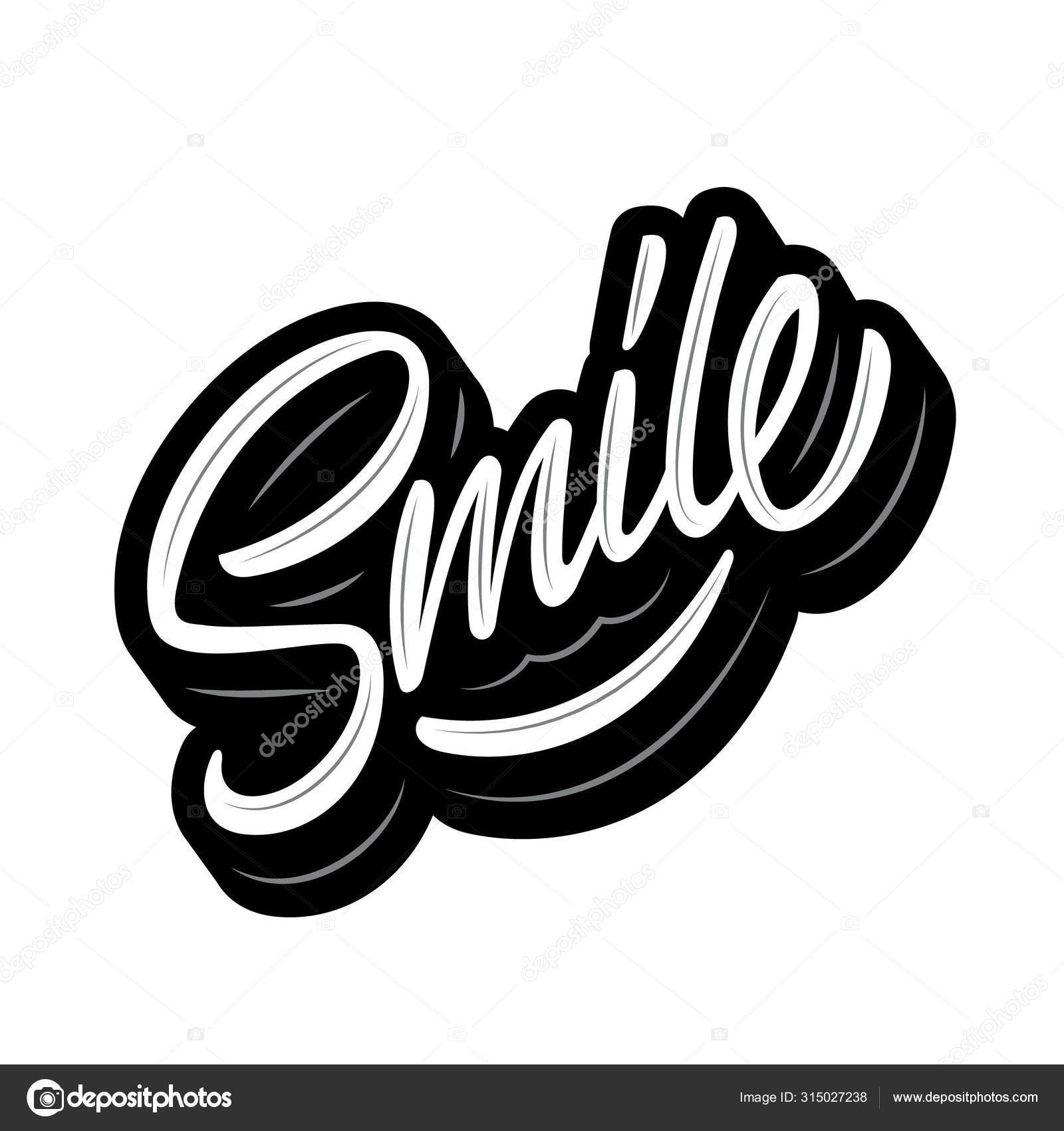 Smile Lettering Simply Vector Illustration Stock Vector by ©visiostyle ...