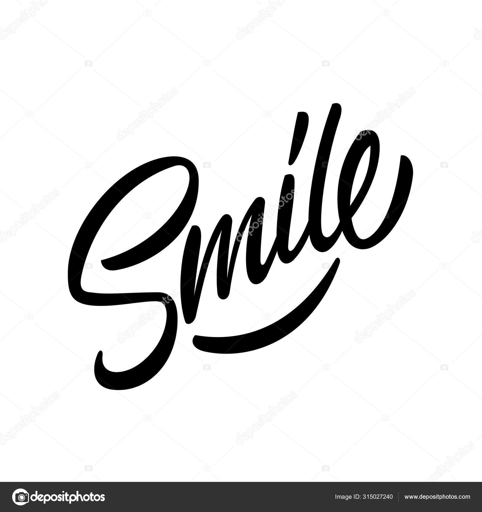 Smile Lettering Ilustración Vectorial Simple Vector de stock #315027240 ...