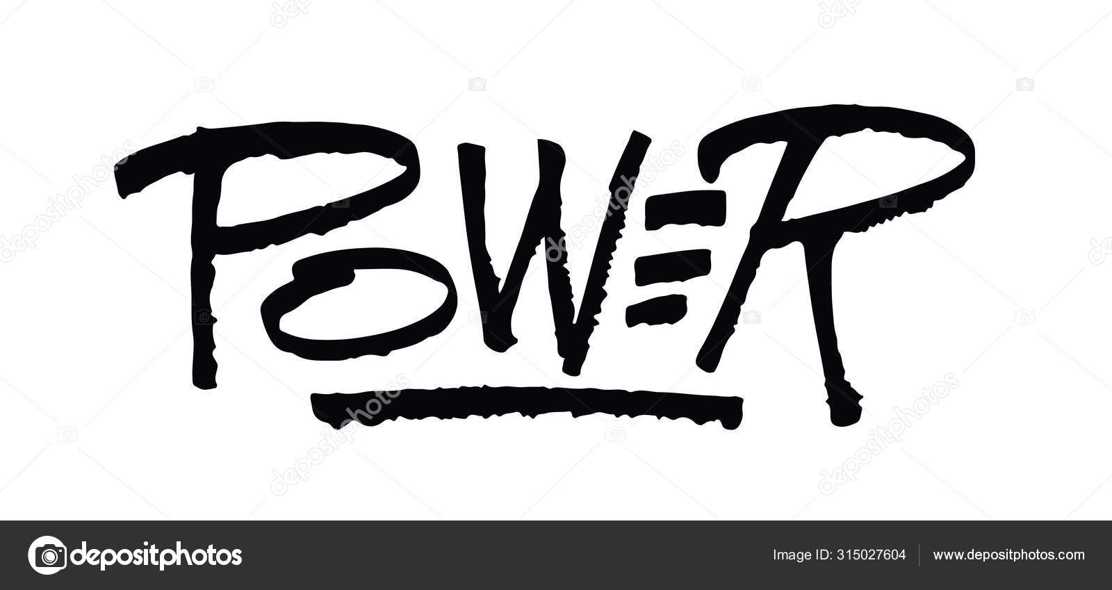 Creative Letter Power Text Symbol Design Illustration — Stock Vector ...