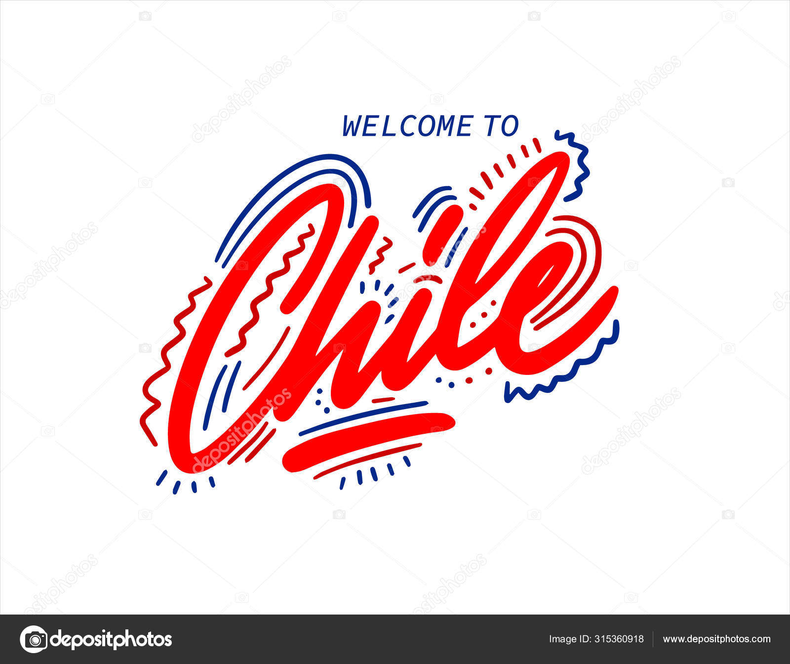 Chile Lettering Simply Vector Illustration Stock Vector Image by ...