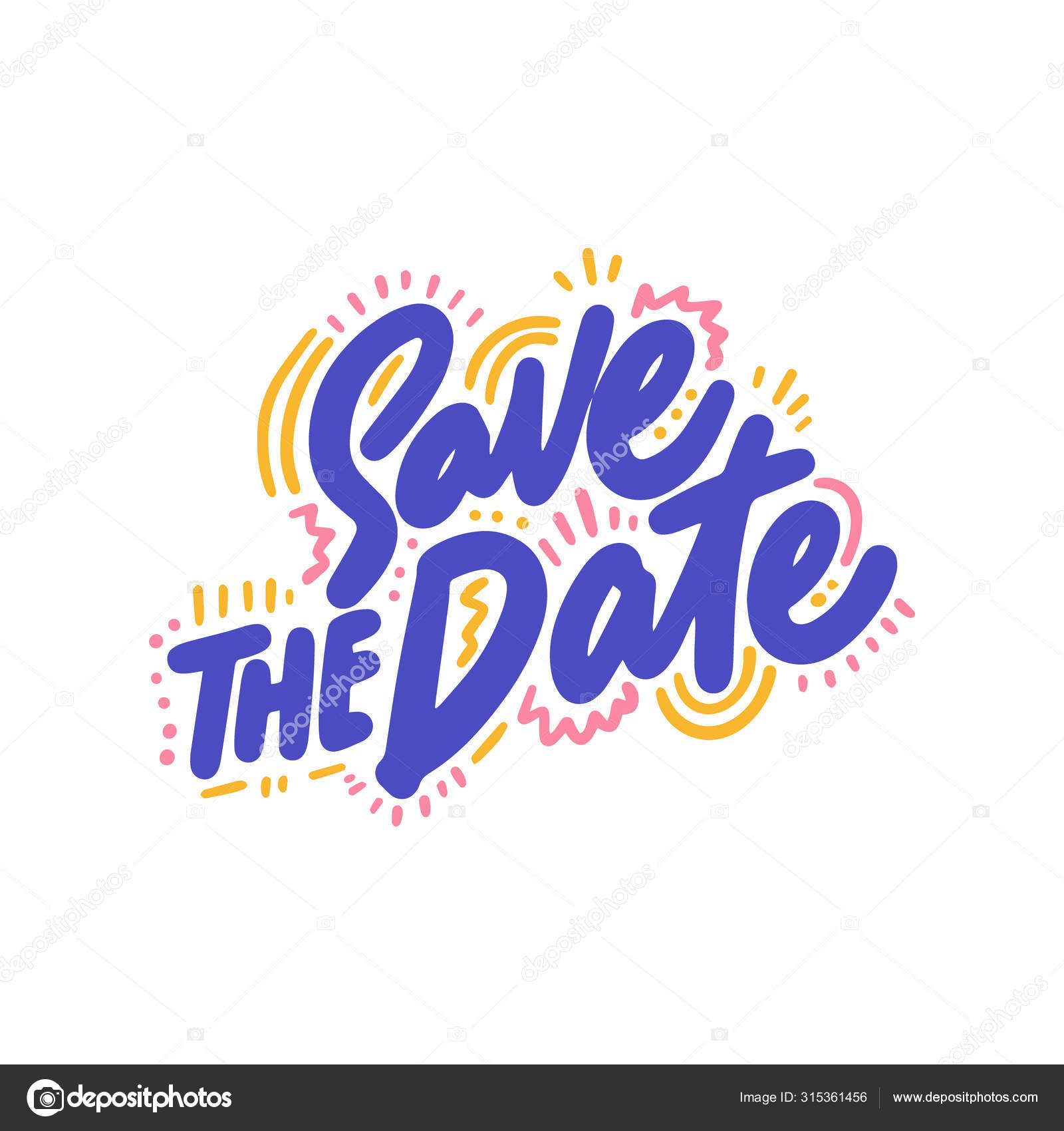 Date Lettering Simply Vector Illustration Stock Vector Image by ...