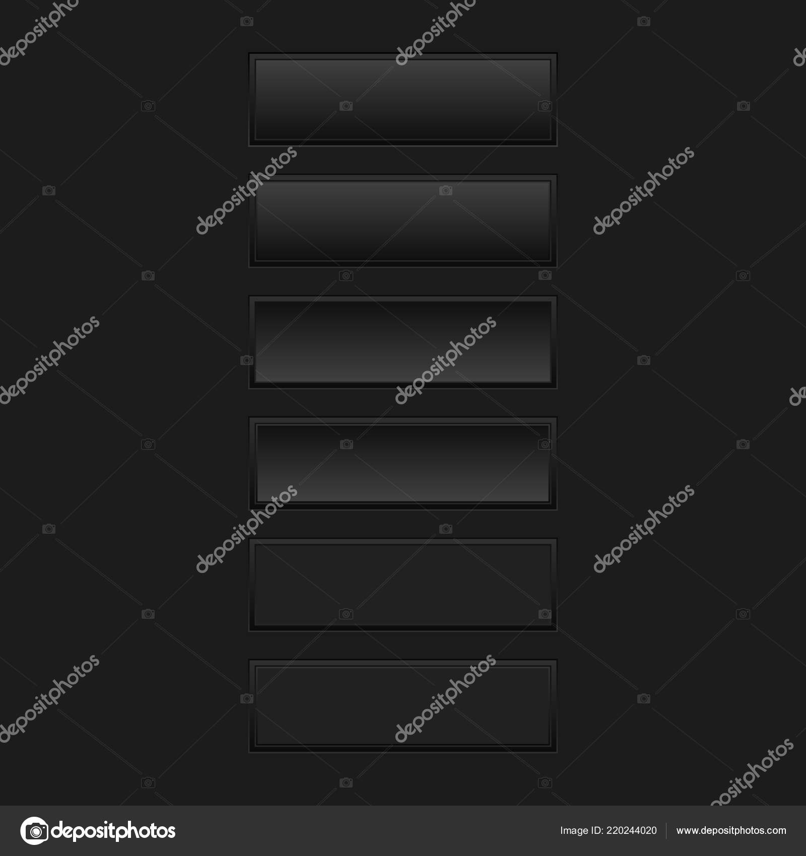 Editable Templates Black Buttons Vector Illustration Stock Vector by ...