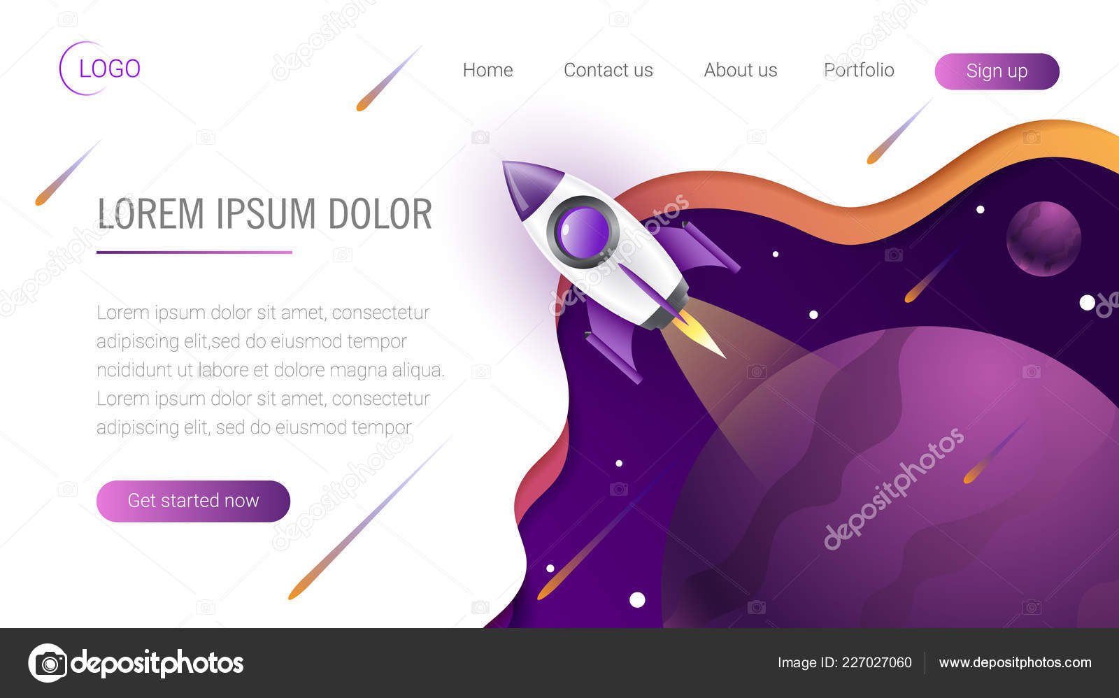 Liquid Color Background Design Landing Page Template Header Website ...