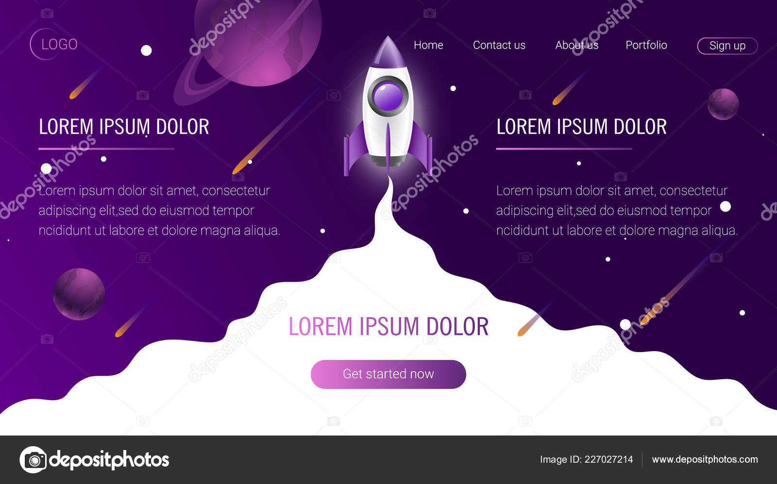 Liquid Color Background Design Landing Page Template Header Website ...
