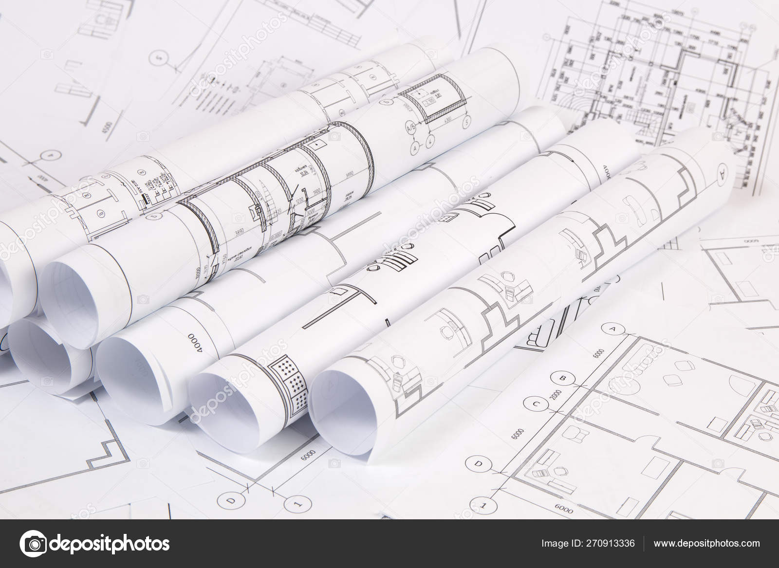 Arkitekt plan. Engineering House ritningar och ritningar. — stockfoto ...