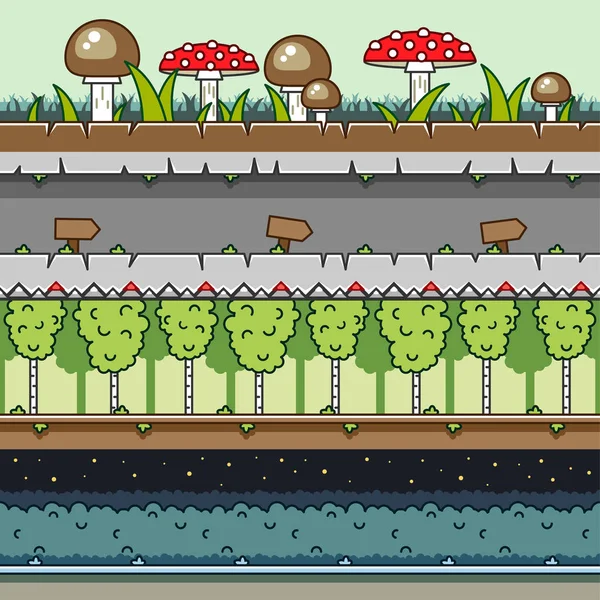 Parallax Backgrounds Video Games Set Stock Vector by ©yurakr 248846890